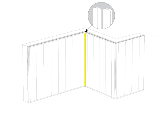 Aluminium Internal Corner Trim