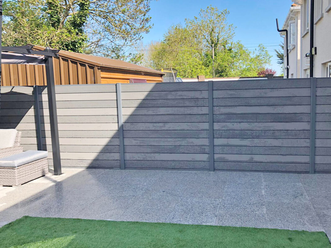 Grey Fence Panel and Post Kit (1.8m x 1.8m) - AllPanels