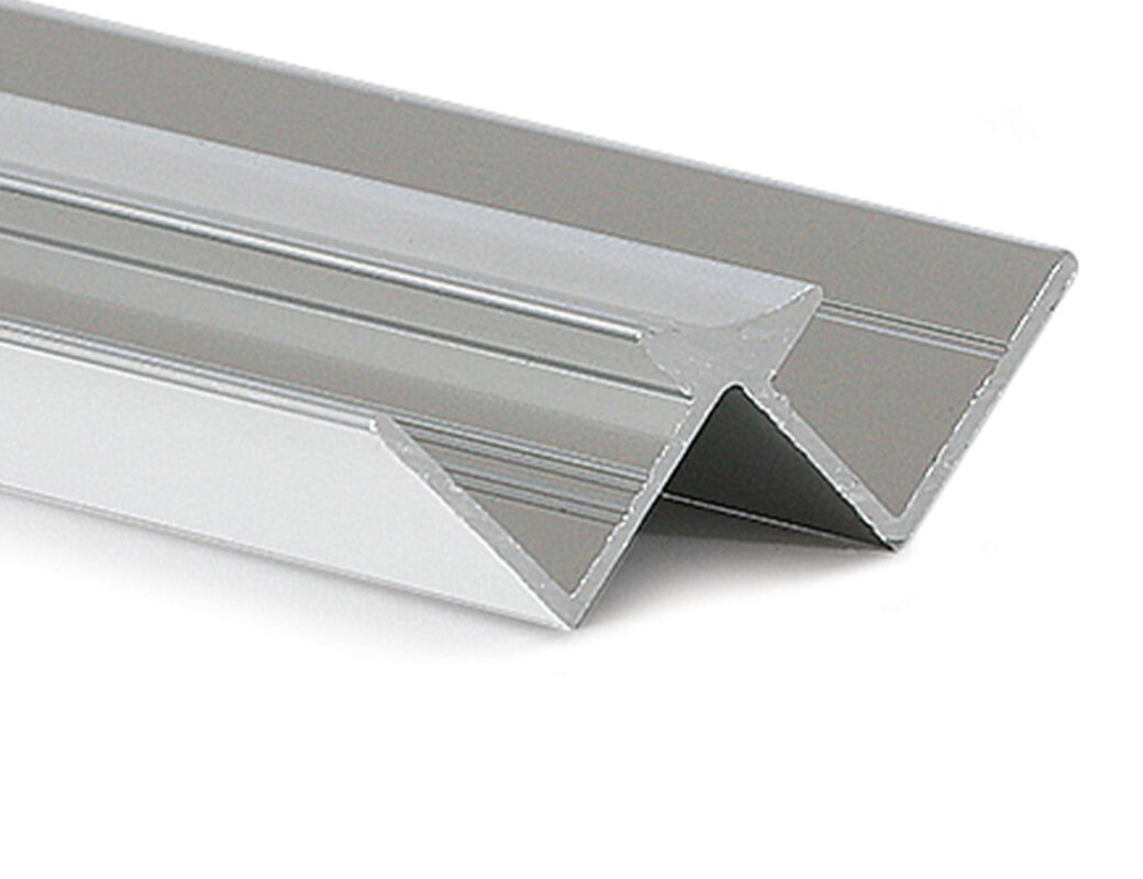 Satin Aluminium Internal Corner for 10mm Panels | AllPanels UK